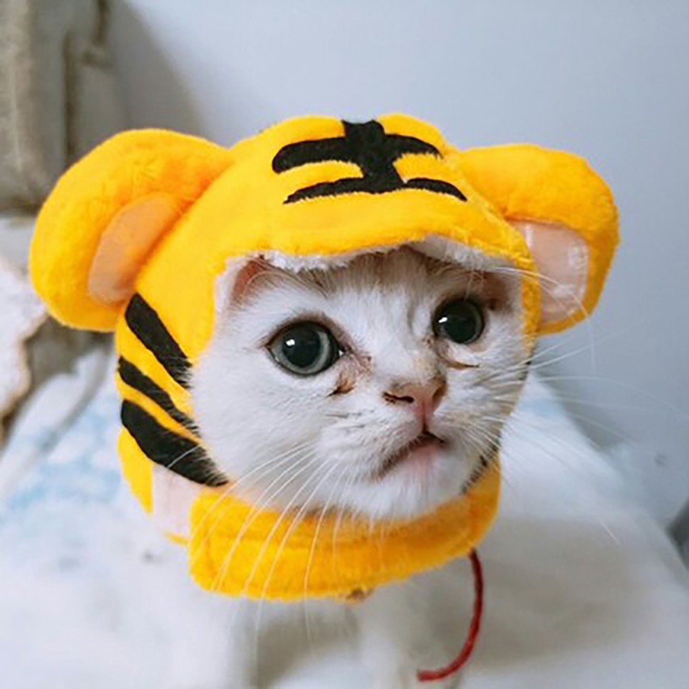 Zooper Cute Cartoon Soft Cat Head Cover Cotton Headdress Dog Cross ...