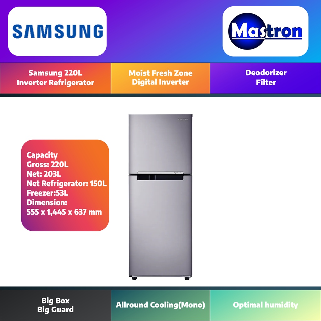 Samsung Refrigerator 220L | 270L | Peti Ais Samsung 220L Dua Pintu ...