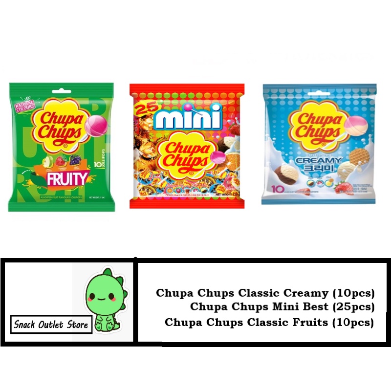 [Ready Stock] Chupa Chups Lollipop Classic Creamy (10 pcs)/ Mini Best (25 pcs) | Shopee Malaysia