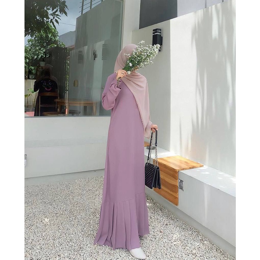 SOFIA DRESS PLEATED KEKAL Baju Labuh Dress Muslimah Moden Pleated ...