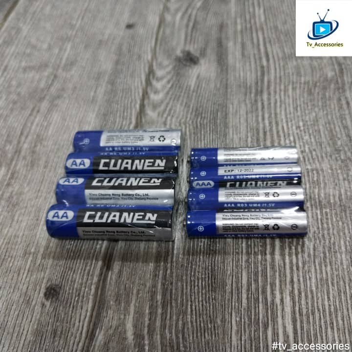 4pcs battery of remote control tv / bateri remote control tv boxes ...