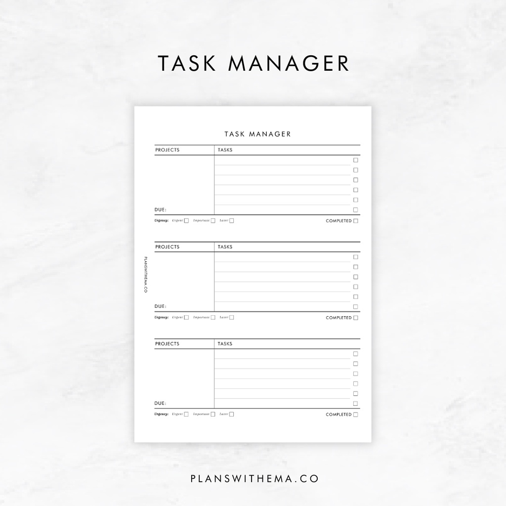 Task Manager Planner Insert | Shopee Malaysia