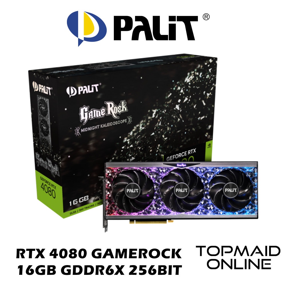 PALIT GEFORCE RTX 4080 GAMEROCK 16GB GDDR6X 256BIT GRAPHIC CARD ...