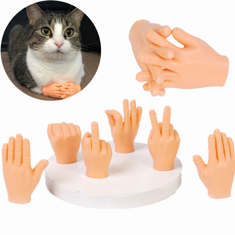 6 Style Cartoon Funny Mini Hands Creative Finger Fidget Toys Small Hand ...