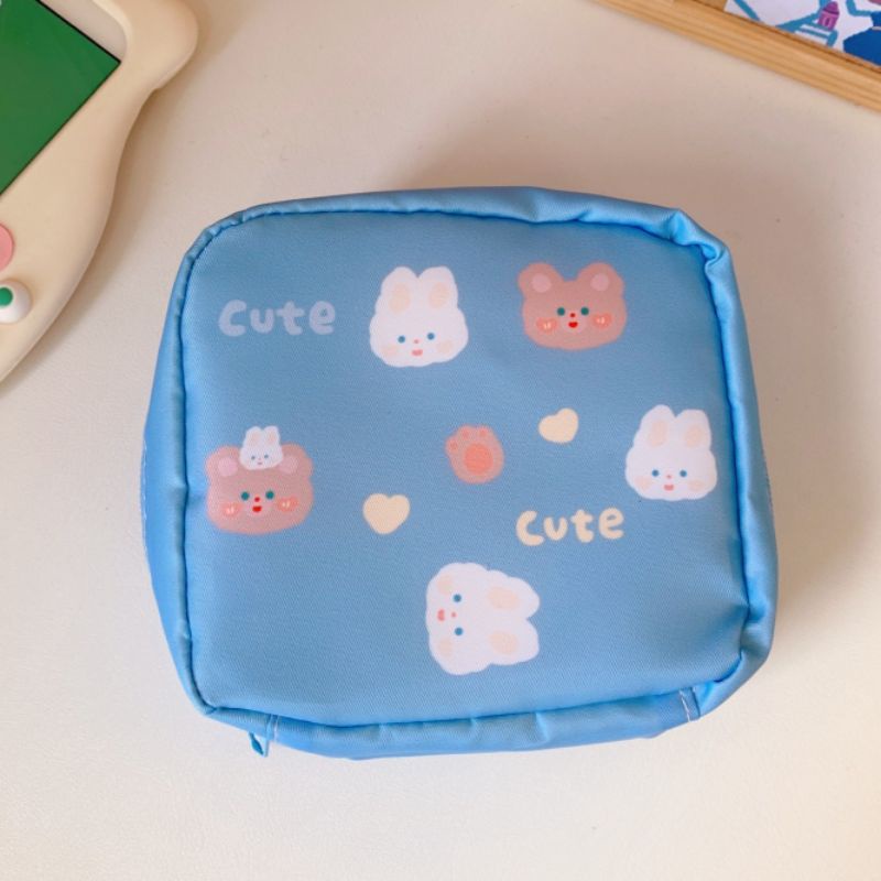 LZ Beg Comel Kosmetik Makeup Travel Bag Sanitary Tissue Feminine Small ...