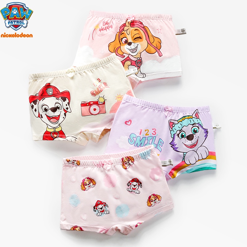 4pcs/Pack PAW Patrol Kid Girls Underwear Infant Cotton Panty Underpants ...