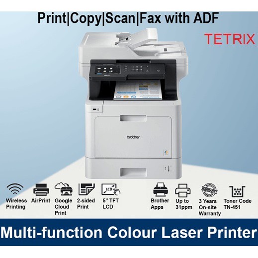 Brother MFC-L8690CDW Colour Laser All in One Wifi LAN Network Duplex ...