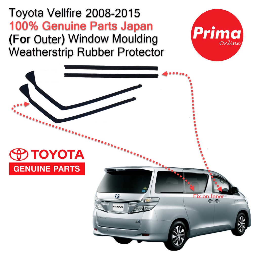 Original Toyota Vellfire 2008-2015 ANH20 GGH20 Outer Door Glass ...