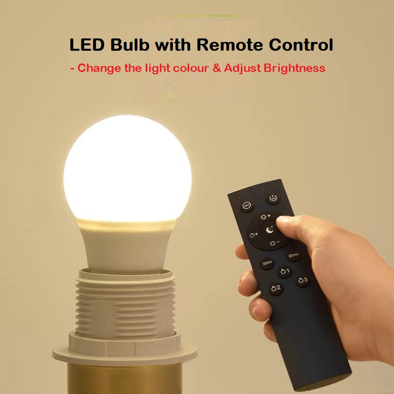 E27 Smart LED Light Bulbs Dimmable with 2.4GHz Wireless 3 Zone Remote ...