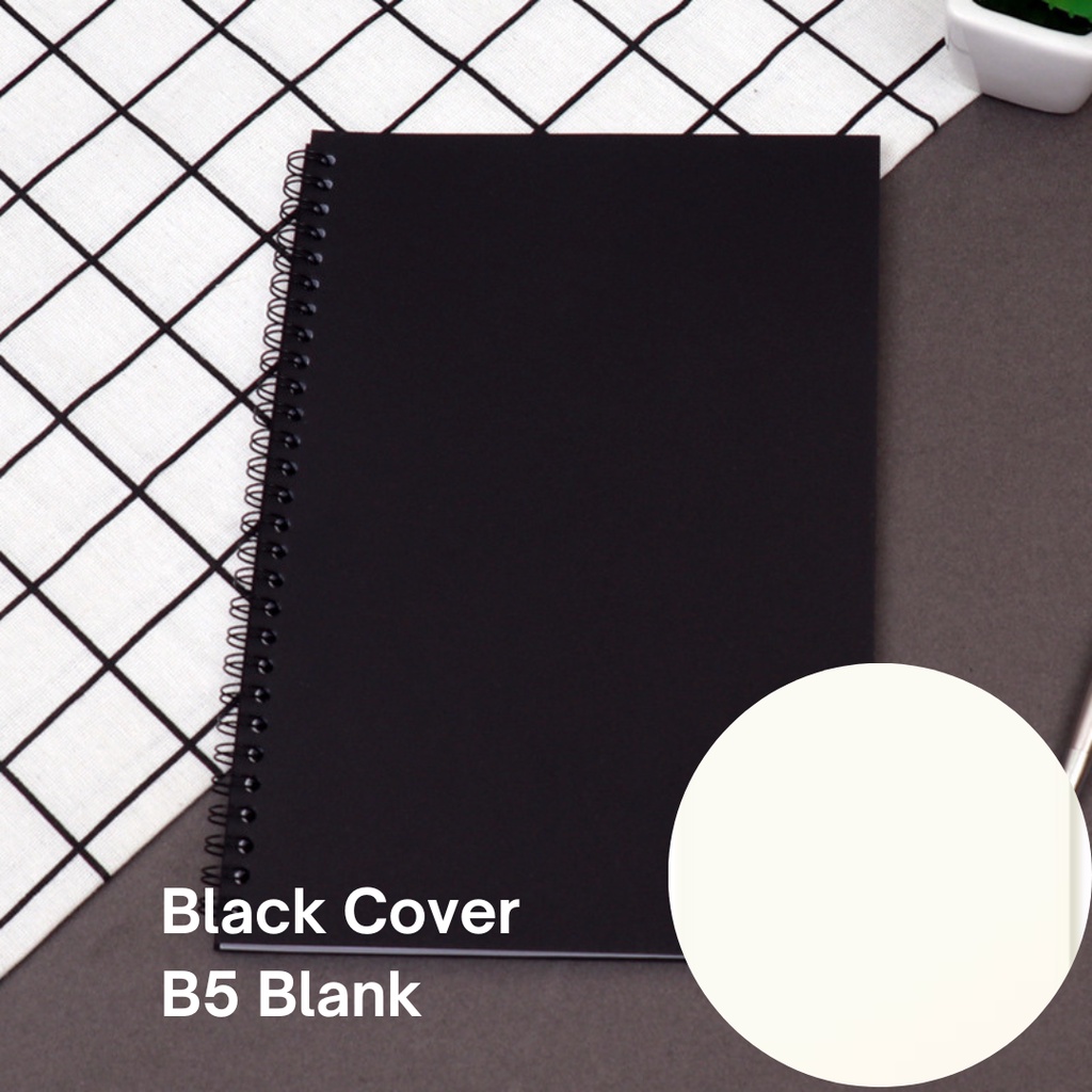 🇲🇾 Ready Stock Kraft/Black Cover Notebook A5 B5 100/120 Pages ...