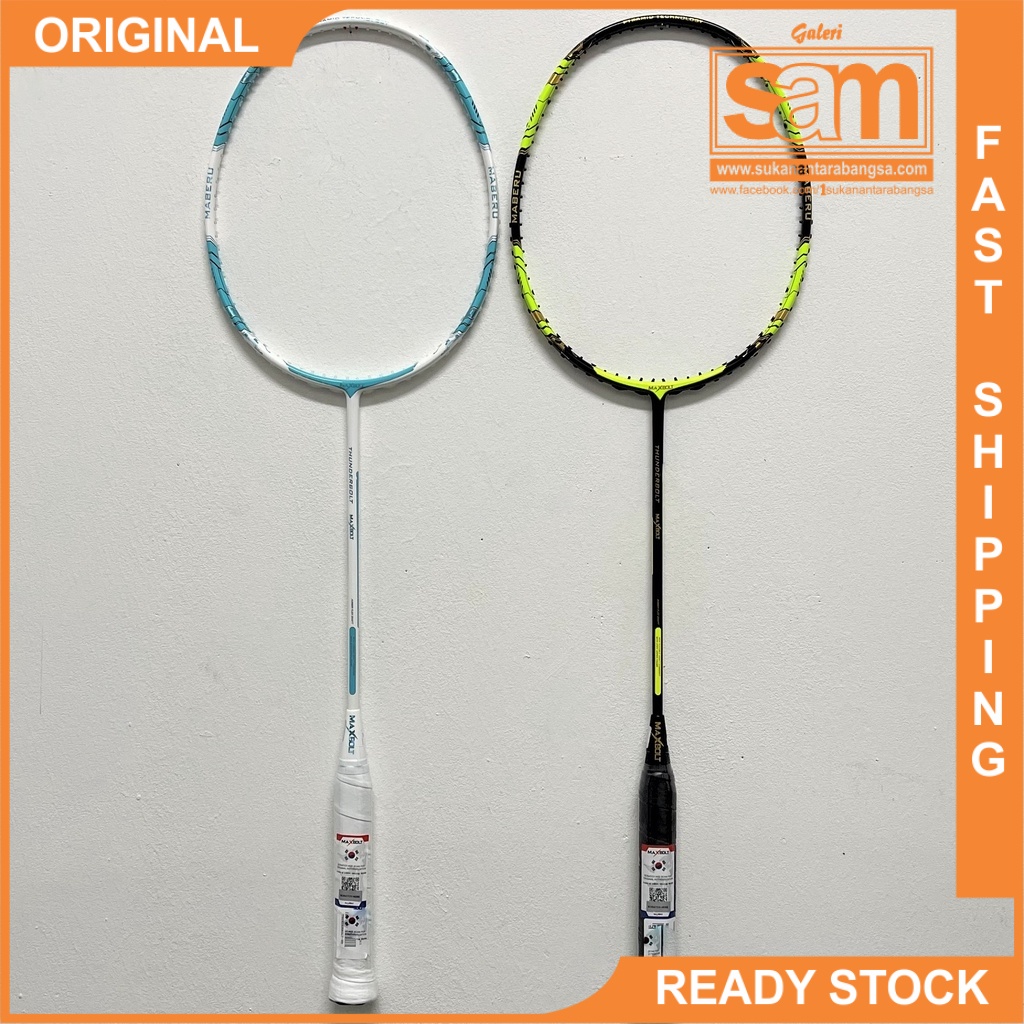 MAXBOLT THUNDERBOLT Badminton Racket with Free String & Grip. | Shopee ...