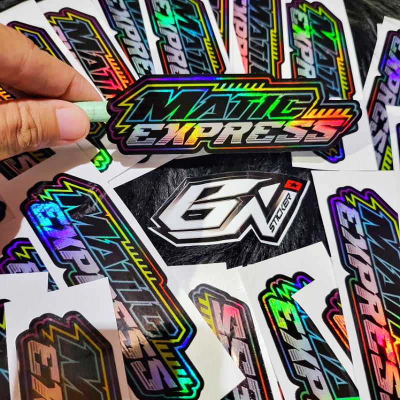 Sticker kata2 viral hologram Matic express | Shopee Malaysia