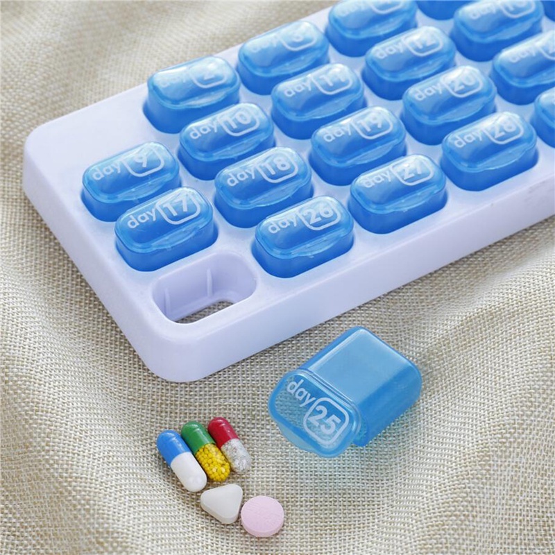 Keyboard Pill Organiser Box Month Medicine Tablet Storage Dispenser 31 ...