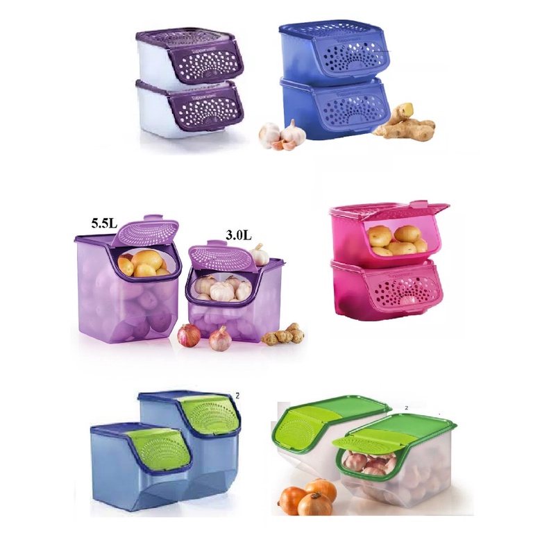 Tupperware Garlic Keeper 2.3L OR 3L OR 5.5L | Shopee Malaysia