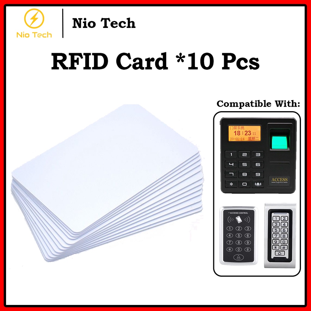 NioTech RFID Card x10 Only For Fingerprint Keypad RFID Access Control ...