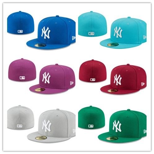 Yankees Fitted Cap Men Women Baseball Cap Hiphop Hat Full Closed Caps ...