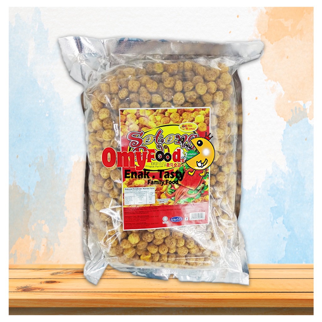 550g Keropok Sotong Ball Puffs Flavoured Corn Snack Cuttlefish Flavor ...