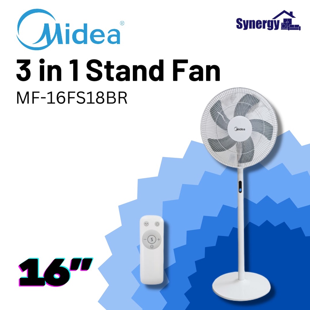 Midea 16" 3in1 Remote Control Stand Fan with 8 speed | Shopee Malaysia
