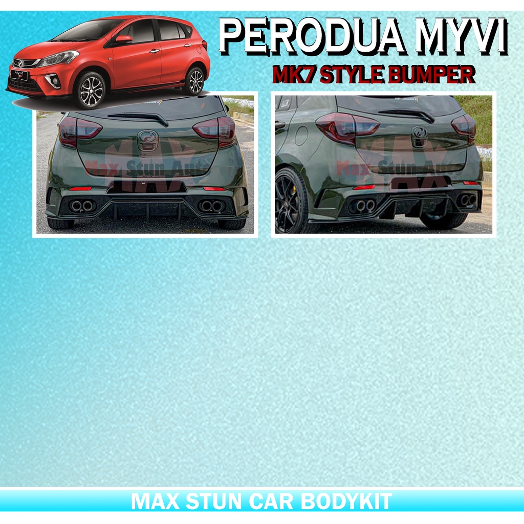 PERODUA MYVI 2018-2021 MK7 STYLE REAR BUMPER (MK7,MK) BUMPER BELAKANG ...