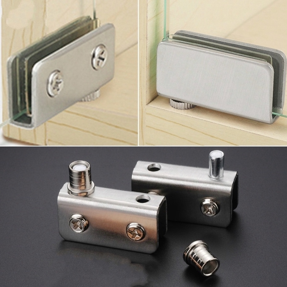 1 Pair Stainless Steel Double Hi-Fi Cabinet Glass Magnet Door Catch ...