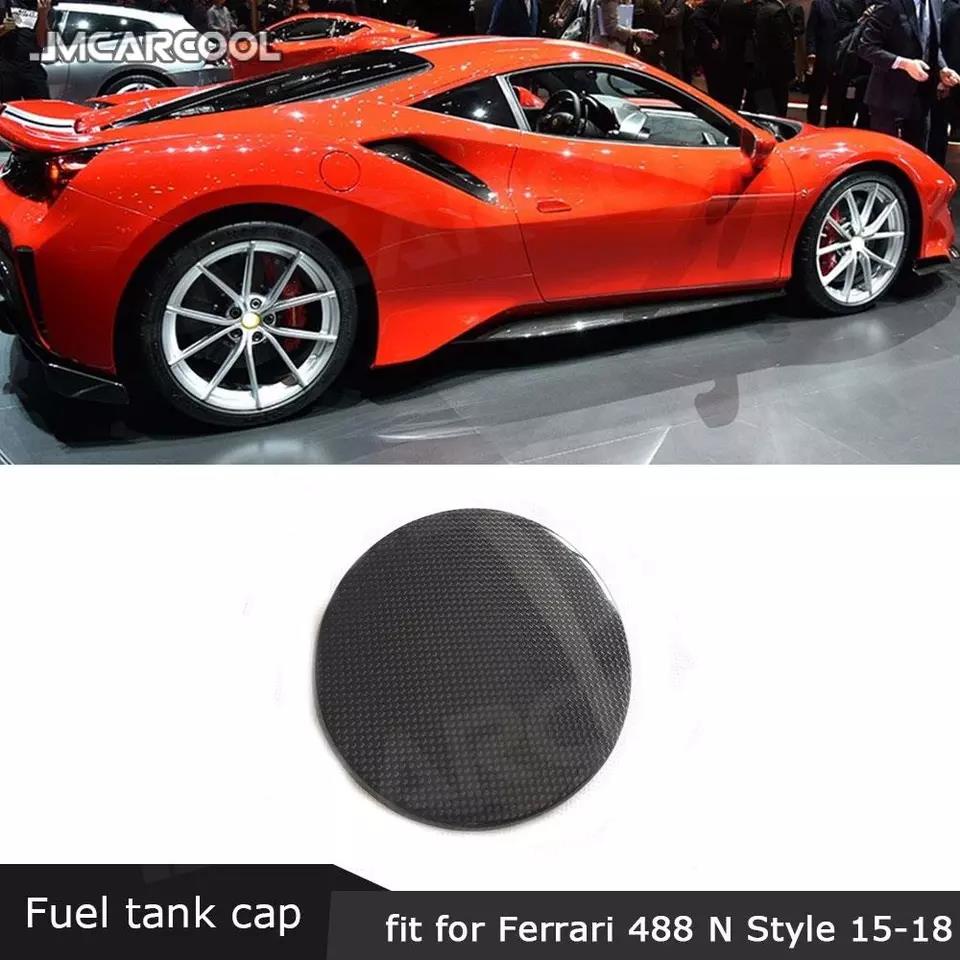 Dry Carbon Fiber Fuel Tank Cap Decoration Cover case for Ferrari 488 N ...