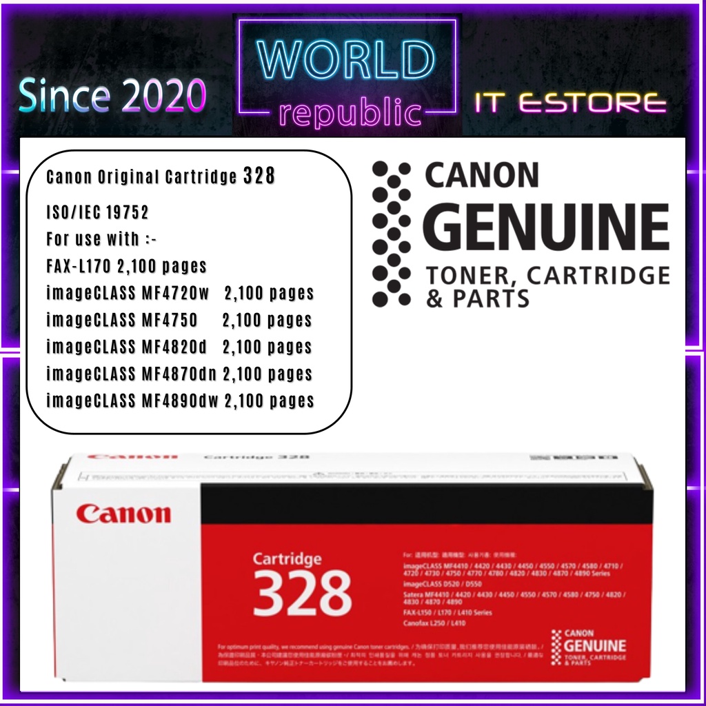 Canon 328 Toner Original - MF4720w MF4750 MF4820d MF4870dn MF4890dw ...