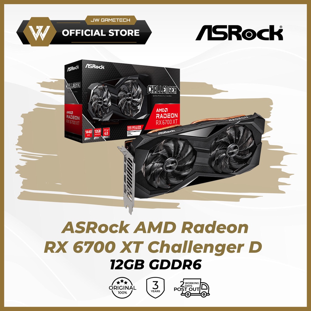 ASRock AMD Radeon RX 6700 XT Challenger D 12GB GDDR6 | Shopee Malaysia