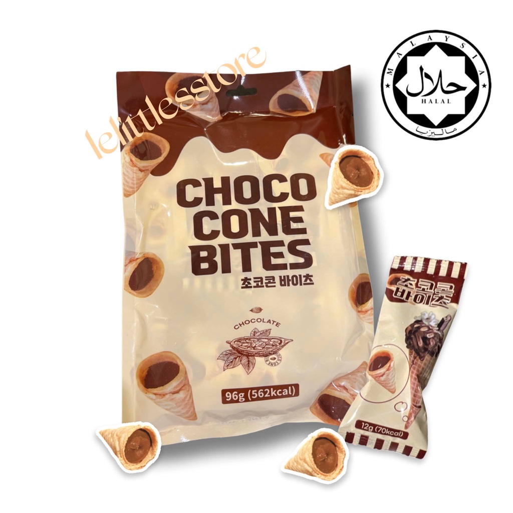 Halal Korean Snacks Choco Waffle Cone Bites (12g x 8pcs) | Shopee Malaysia