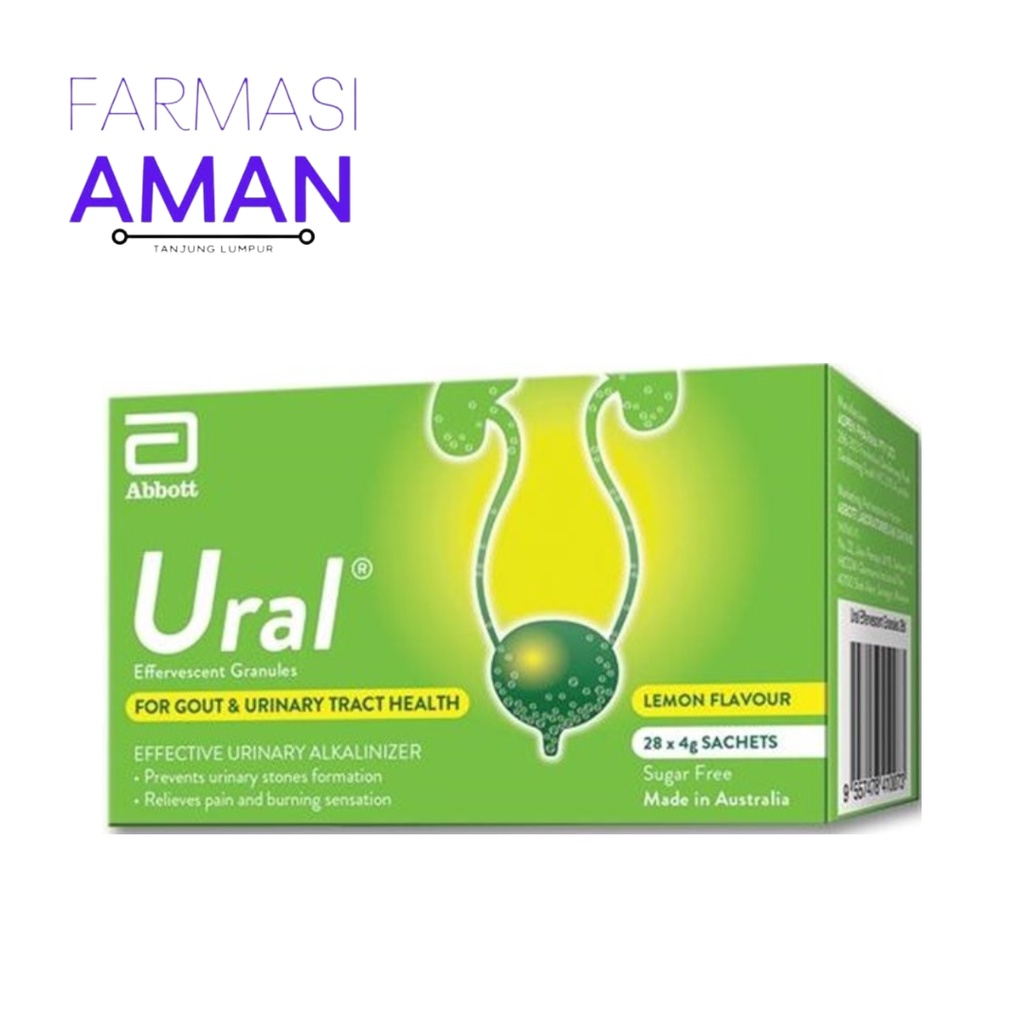 Ural Effervescent Granules For Gout & Urinary Tract Health Lemon ...