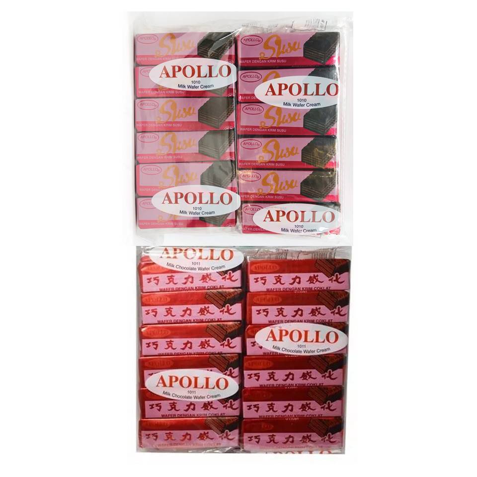 Apollo Chocolate Milk Wafer Cream 48Pcs | Shopee Malaysia