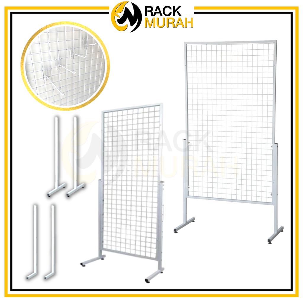 WIRE MESH WITH STAND RAK JARING BESI / NETTING FRAME DISPLAY RACK SHOES ...