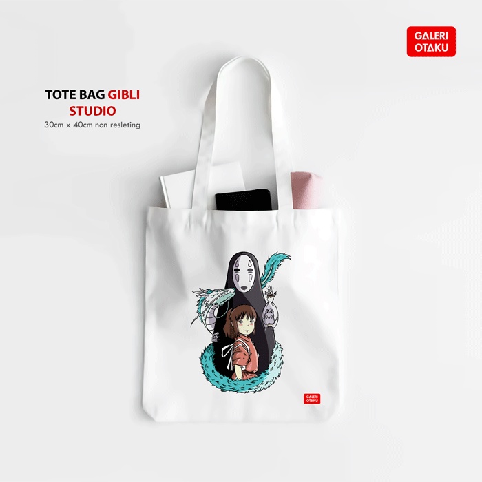 Gibli Studio No Face Kaonashi Canvas Tote Bag / Spirited Away / Gibli ...