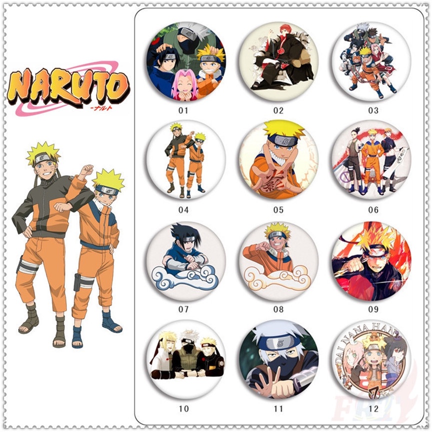 1Pc 58MM NARUTO - Anime Badges Anime Brooches Pins DIY Clothes Bag ...
