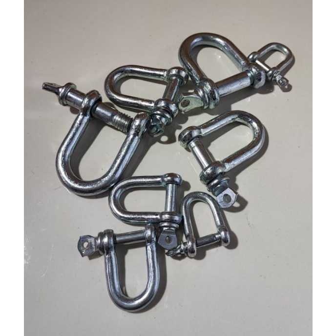 Galvanite D Shackle size M6 M8 M10 M12 | Shopee Malaysia