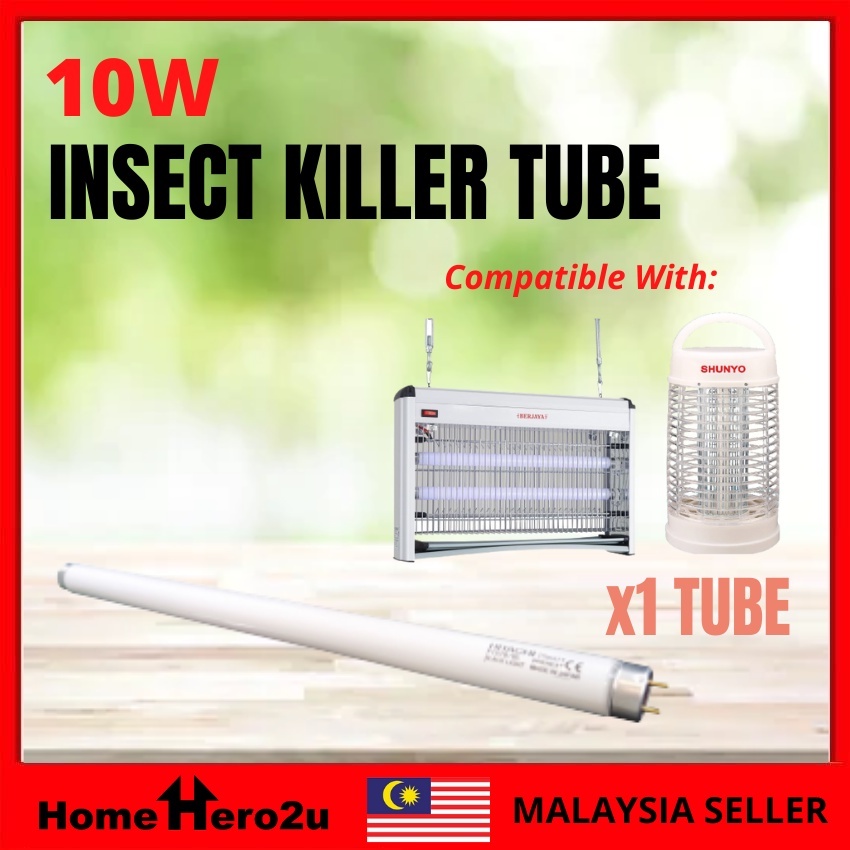 T8 10W UV Light Tube Ultraviolet Pest Housefly Fly Bug Insect Trap Blue ...