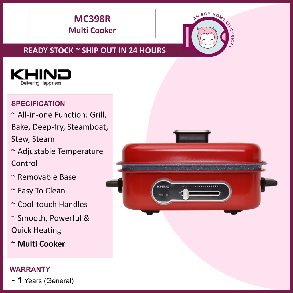 Khind Multi Cooker - MC398R | Shopee Malaysia
