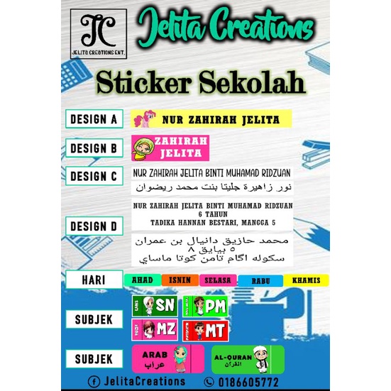 Sticker Subjek Sekolah | Shopee Malaysia