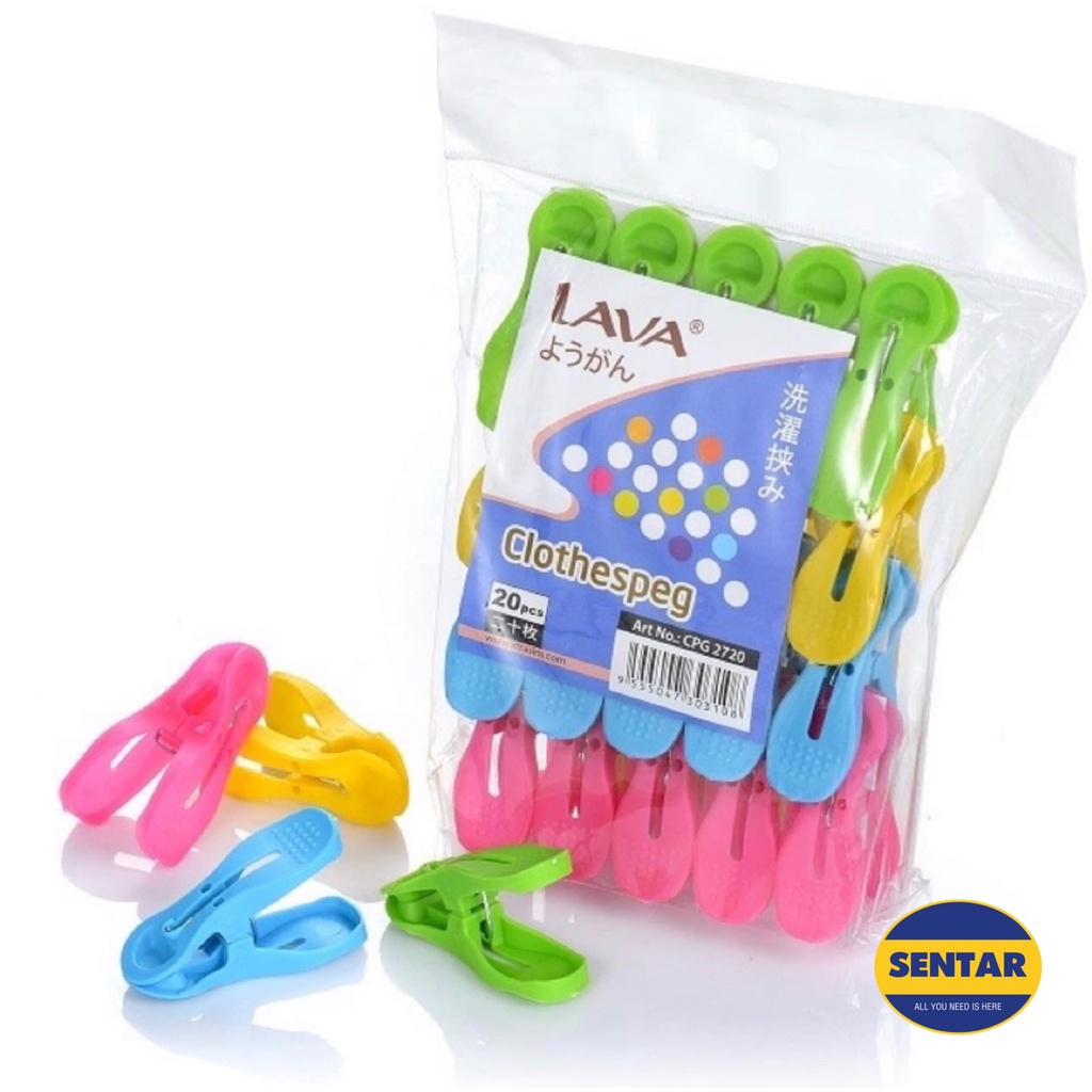 100% READY STOCK Colorful Plastic Clothes Pegs Cloth Clip Clipper ...