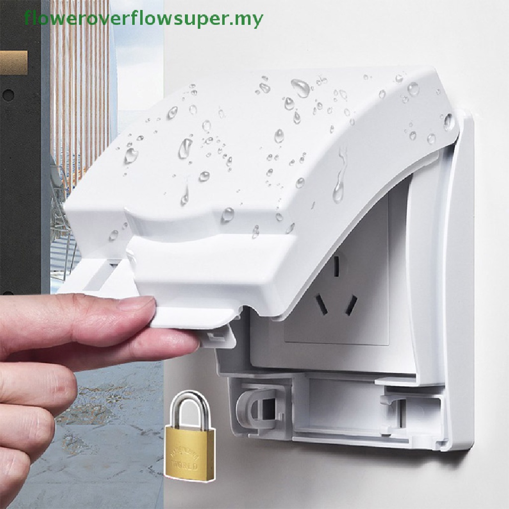 FSMY Lockable Wall-mounted Socket Waterproof Dustproof Box Outdoor 86 ...
