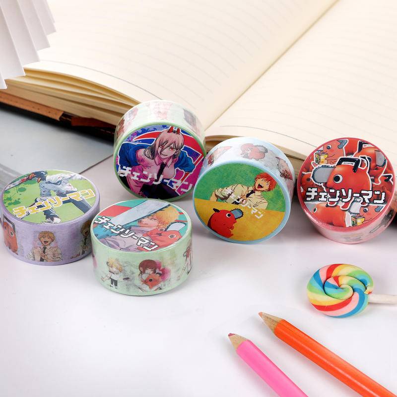 Chainsaw Man Masking Tape Anime Washi Tape Decorative Adhesive Tape ...