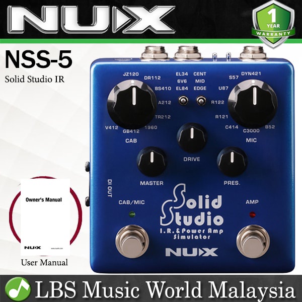 Nux NSS-5 Solid Studio IR and Power Guitar Amp Amplifier Simulator ...