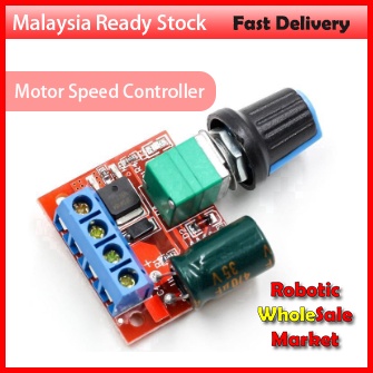 Mini 5A 90W PWM DC Motor Speed Controller Module DC-DC 4.5V-35V Adjustable Control Switch 12V ...