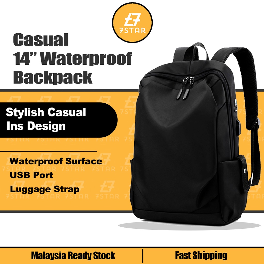 7star laptop backpack Waterproof Laptop Beg Stylish Casual Ins Design ...