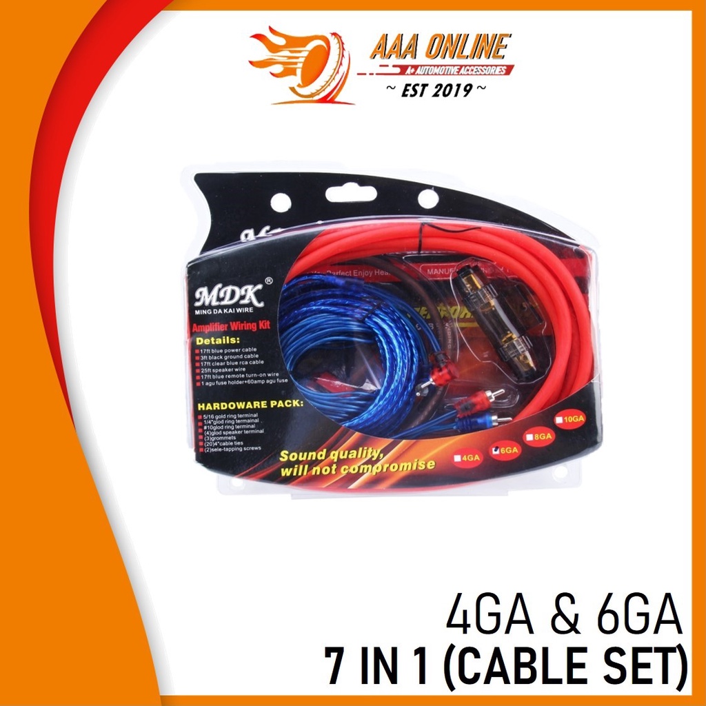 Car Audio Installation Kit Amplified Subwoofer Speaker Amp Kit ...