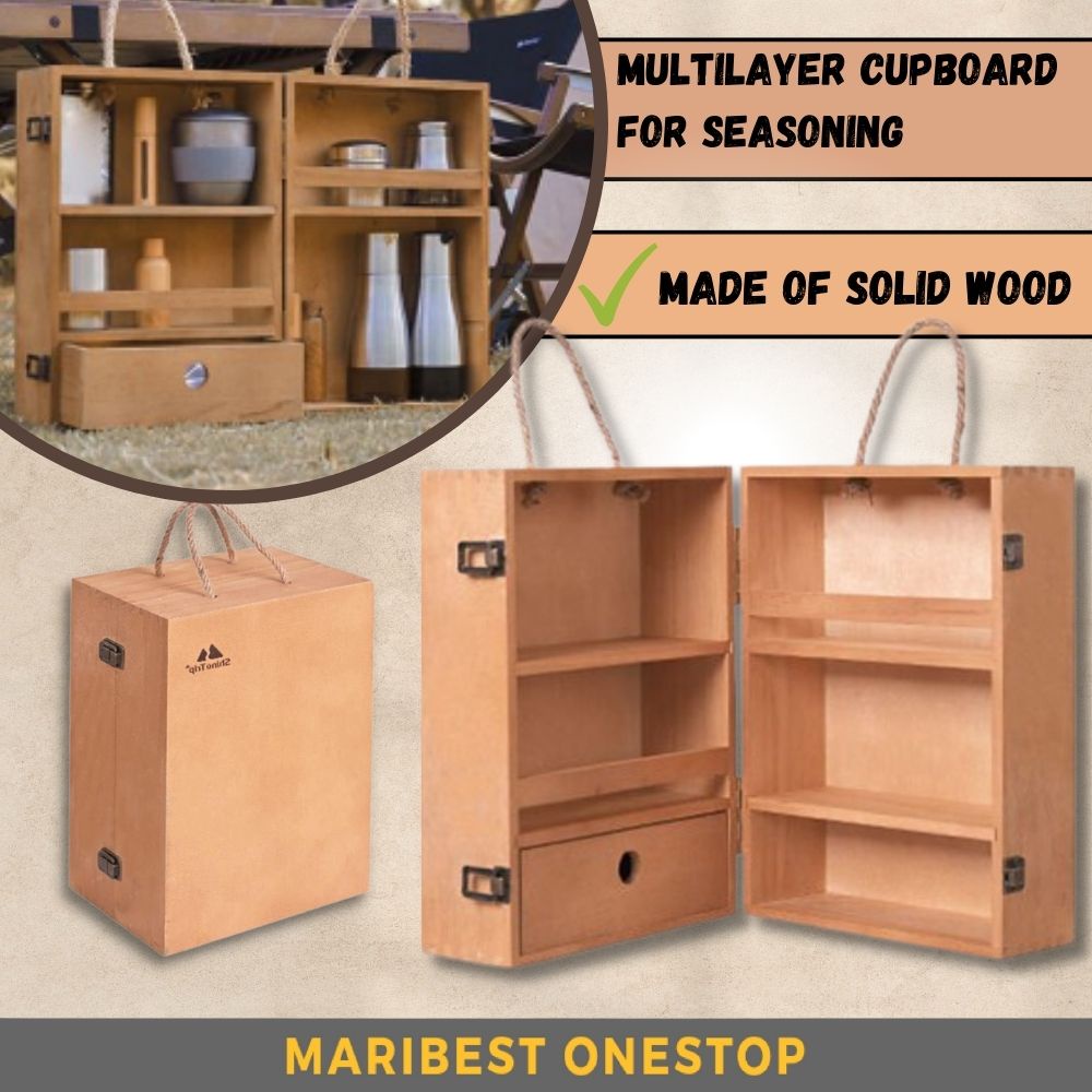 Shinetrip Camping Storage Box Picnic Wooden Box Almari Kayu Outdoor ...