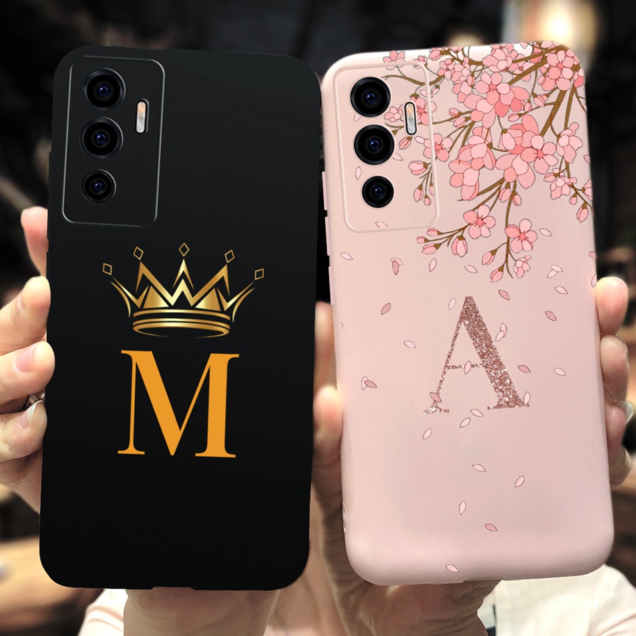 Vivo V23e 5G Case Luxury Custom Name Letters Back Casing Vivo V23e 2022 ...