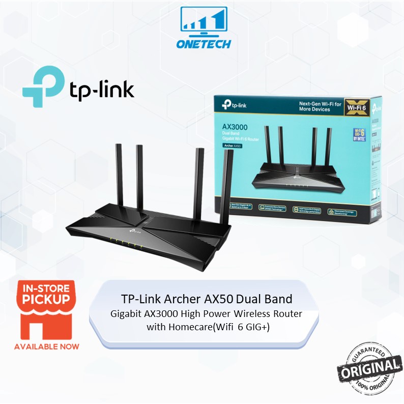 TP-Link Archer Dual Band Gigabit AX3000 High Power Wireless Router with ...