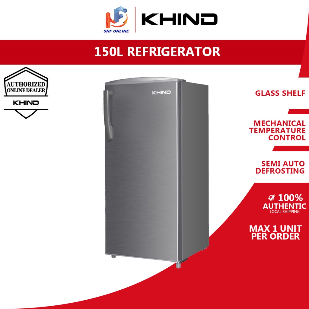 Khind Single Door Refrigerator (150L) RF160 | Shopee Malaysia