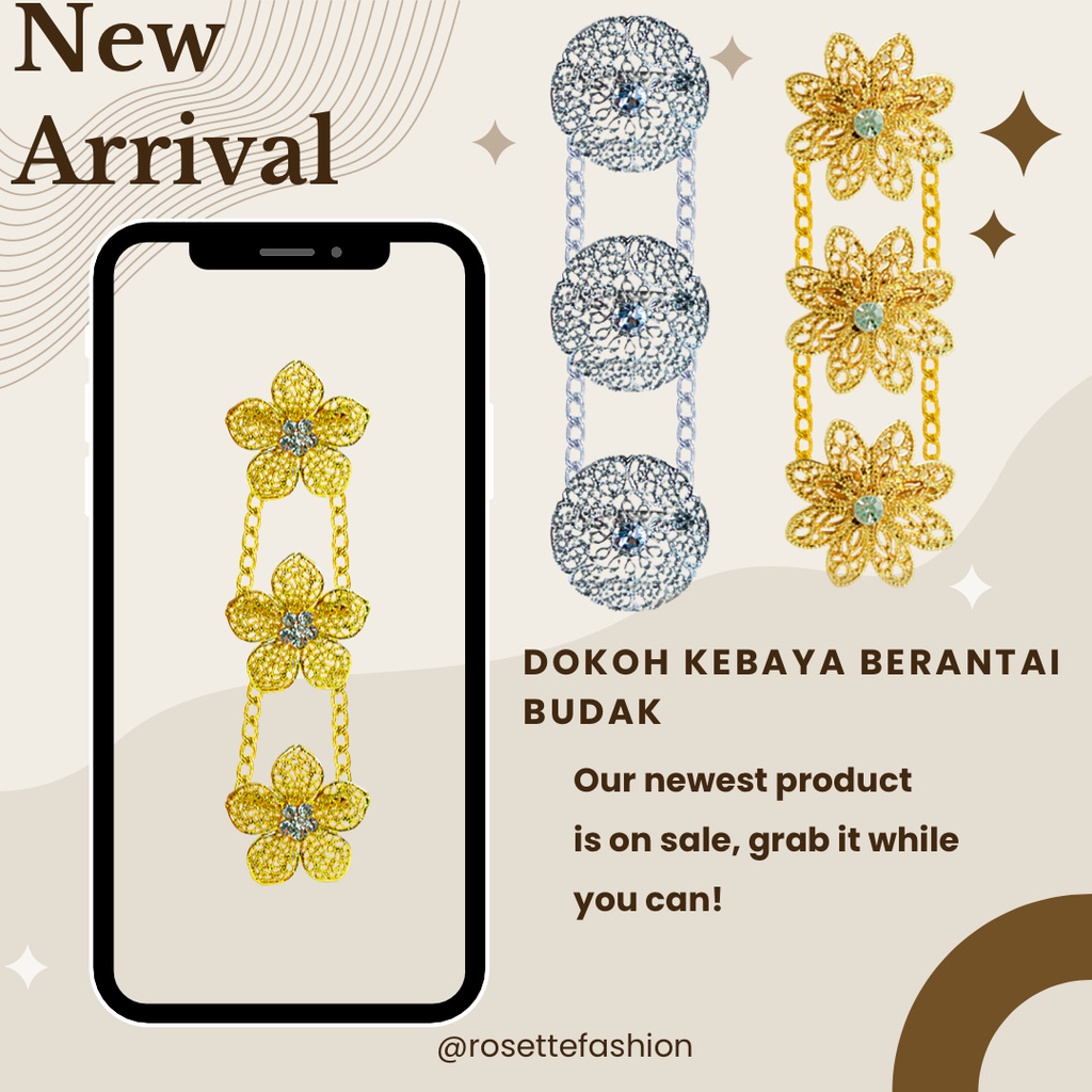 Brooch Dokoh Kebaya Berantai Budak Traditional Dokoh Kebaya Juntai ...