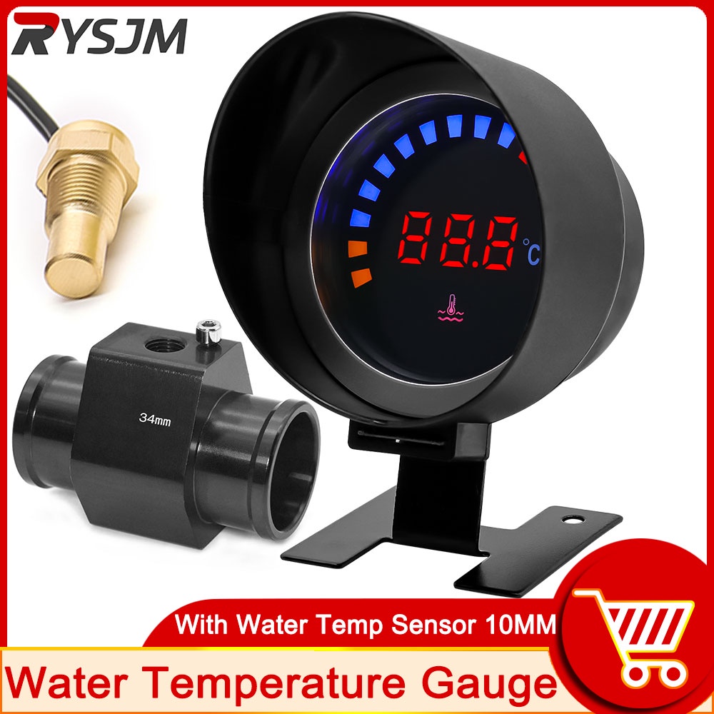12V Water Temperature Meter Temp Gauge with Sensor 10mm 1/8 NPT Water ...
